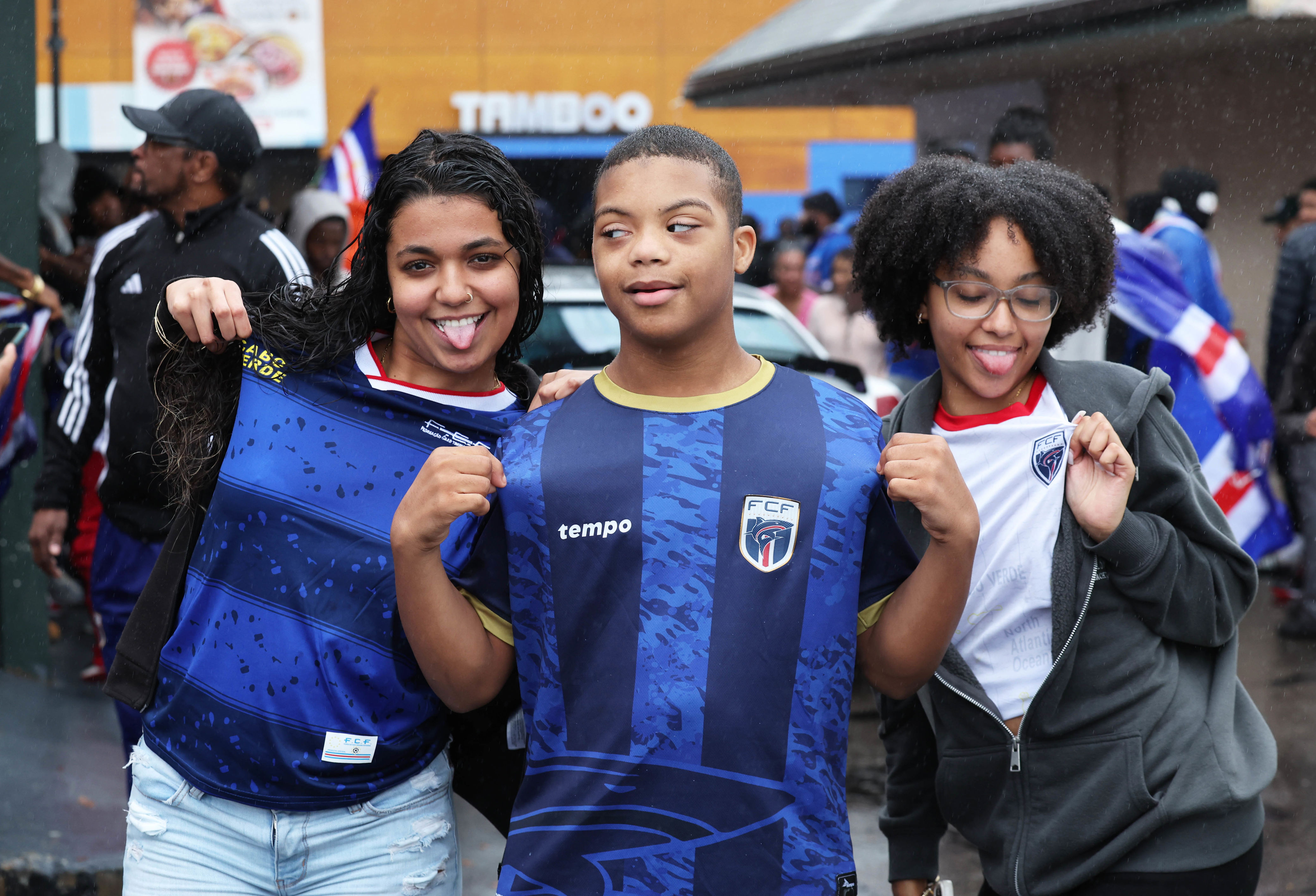 Watch best fan greetings as Cape Verde soccer team touches down in MA