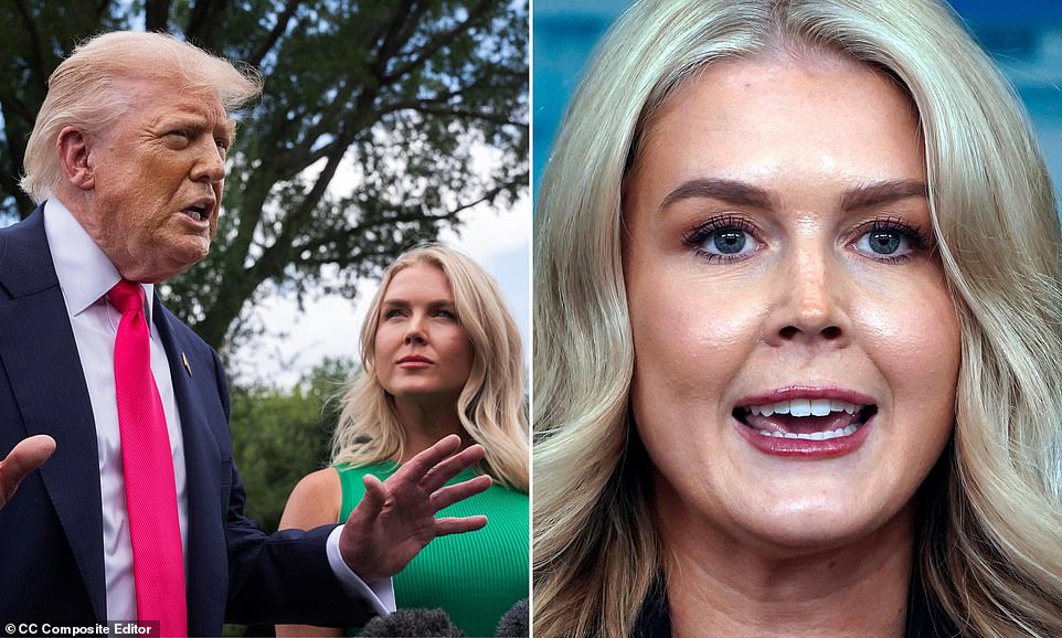 Trump heaps praise on Leavitt's lips once again