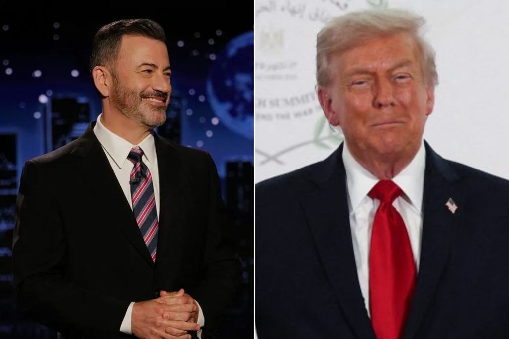 Jimmy Kimmel stuns viewers with compliment for Trump on Israel-Hamas ...