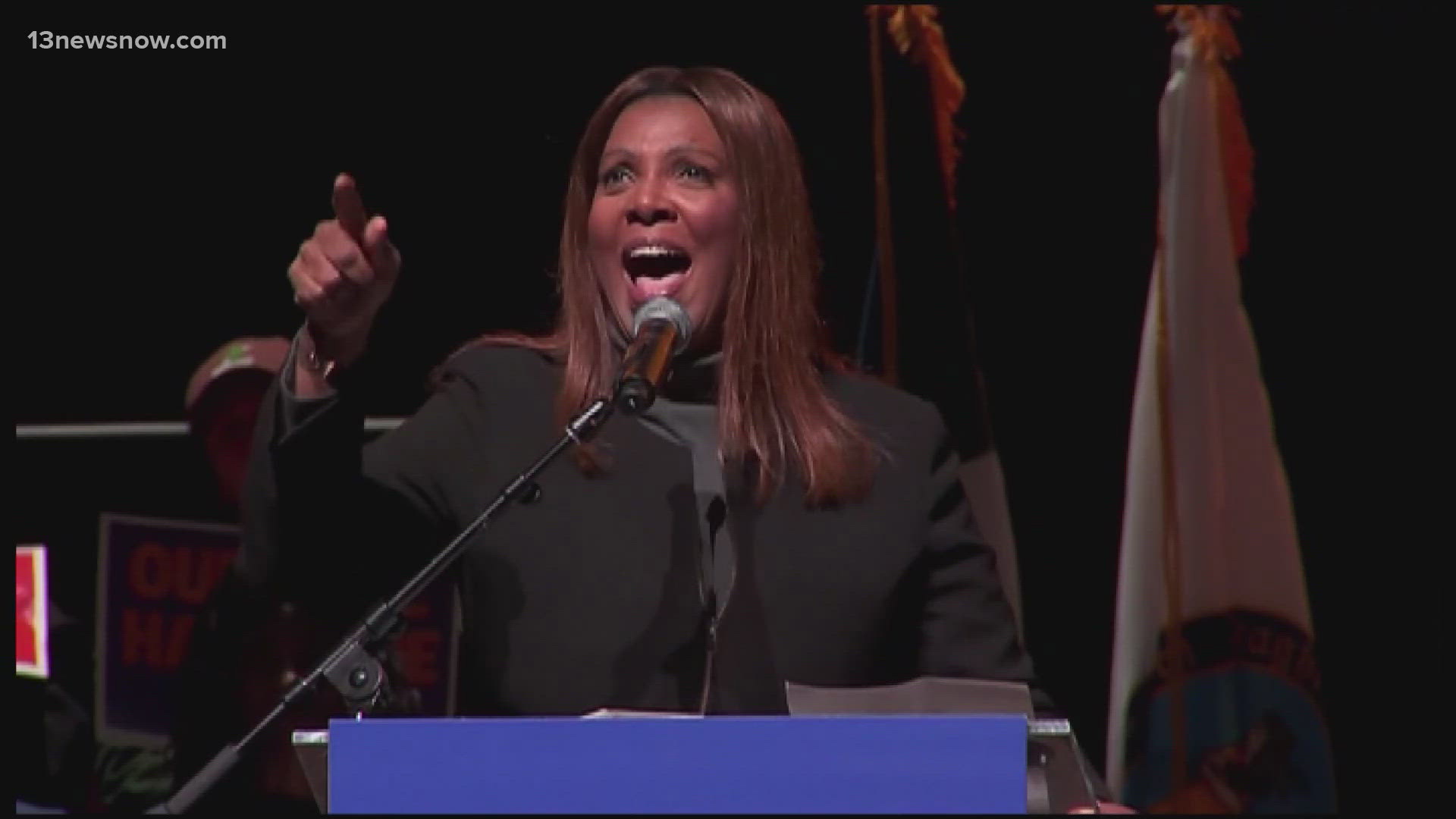 NY attorney general Letitia James makes first public appearance since ...