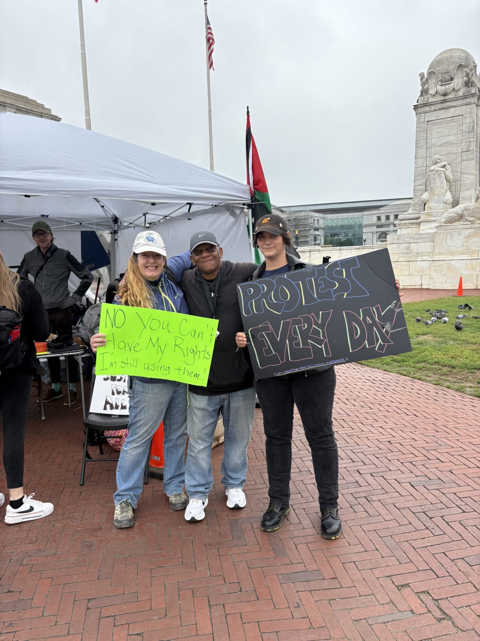 Anti-Trump Encampment Returns to Union Station After Bizarre Permit ...