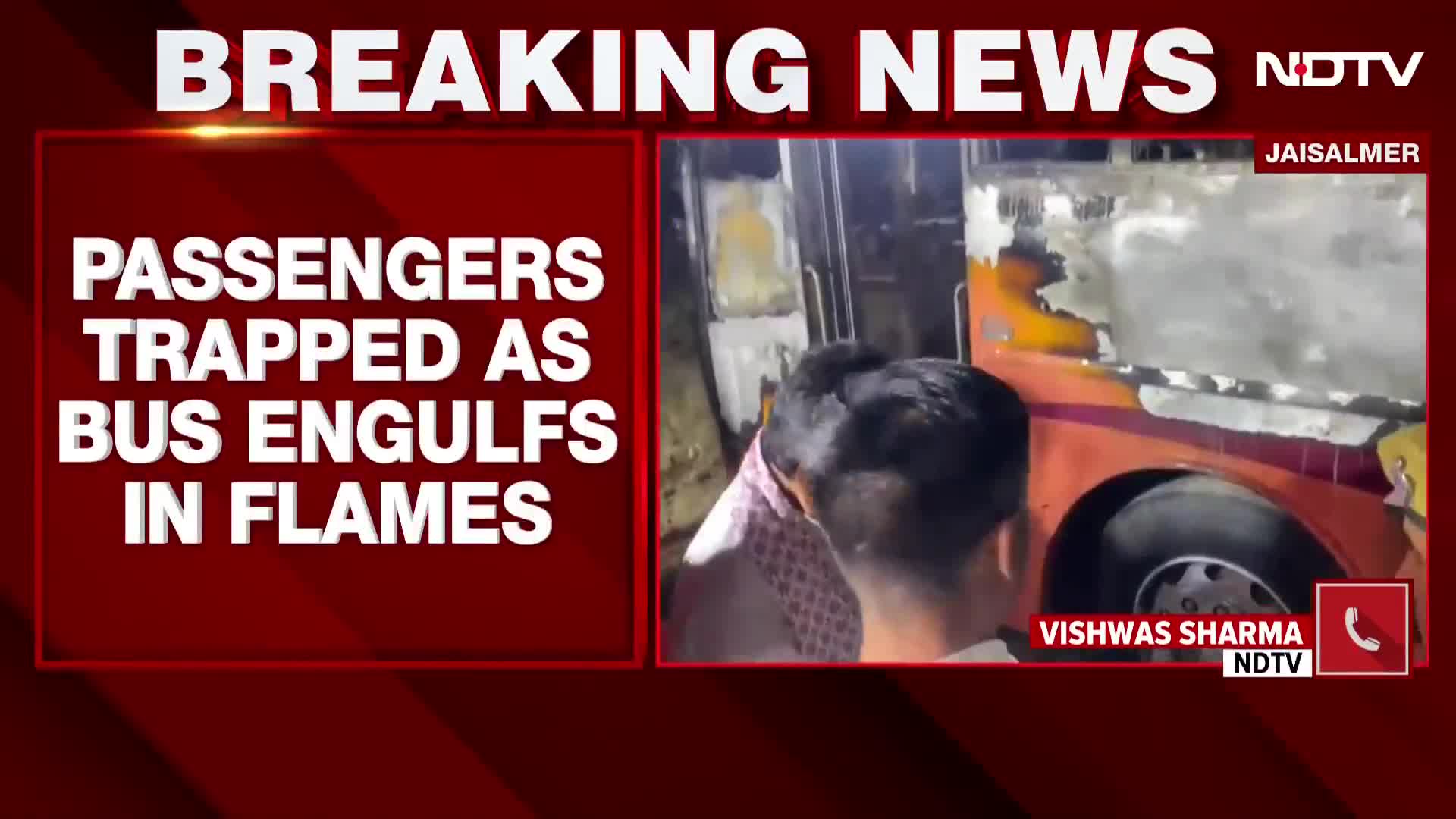 19 Killed After Bus Catches Fire On Jaisalmer-Jodhpur Highway