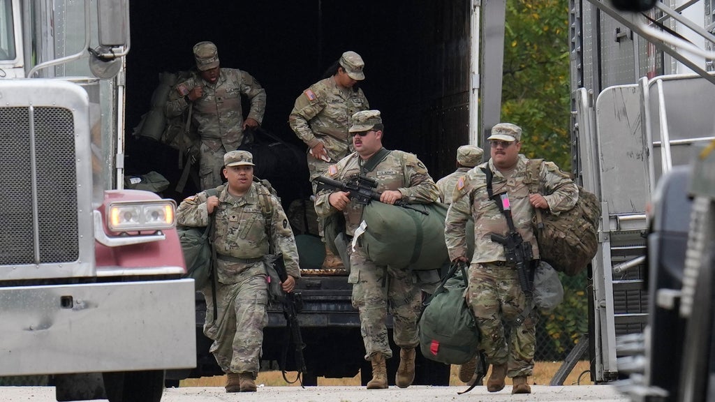 Texas National Guard sends 7 deployed in Illinois home for physical fitness