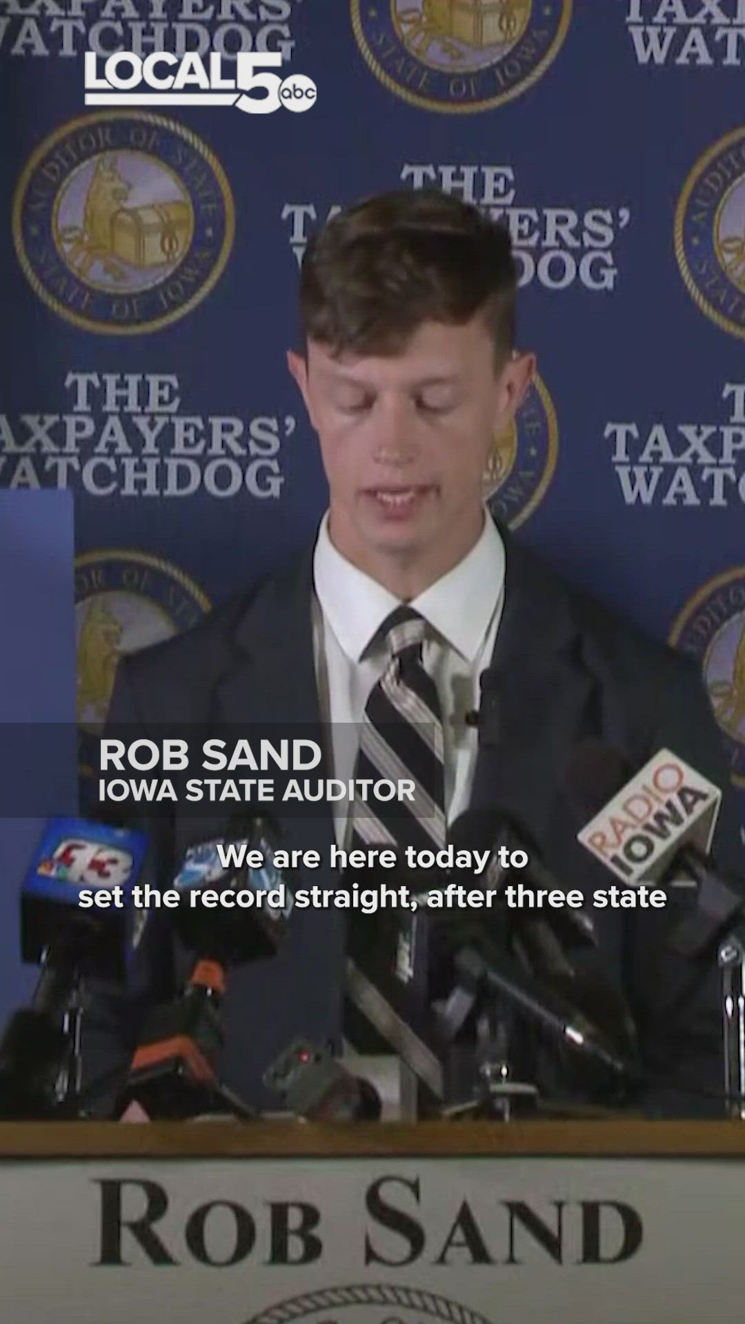Iowa State Auditor Rob Sand clarifies process needed to request audit ...