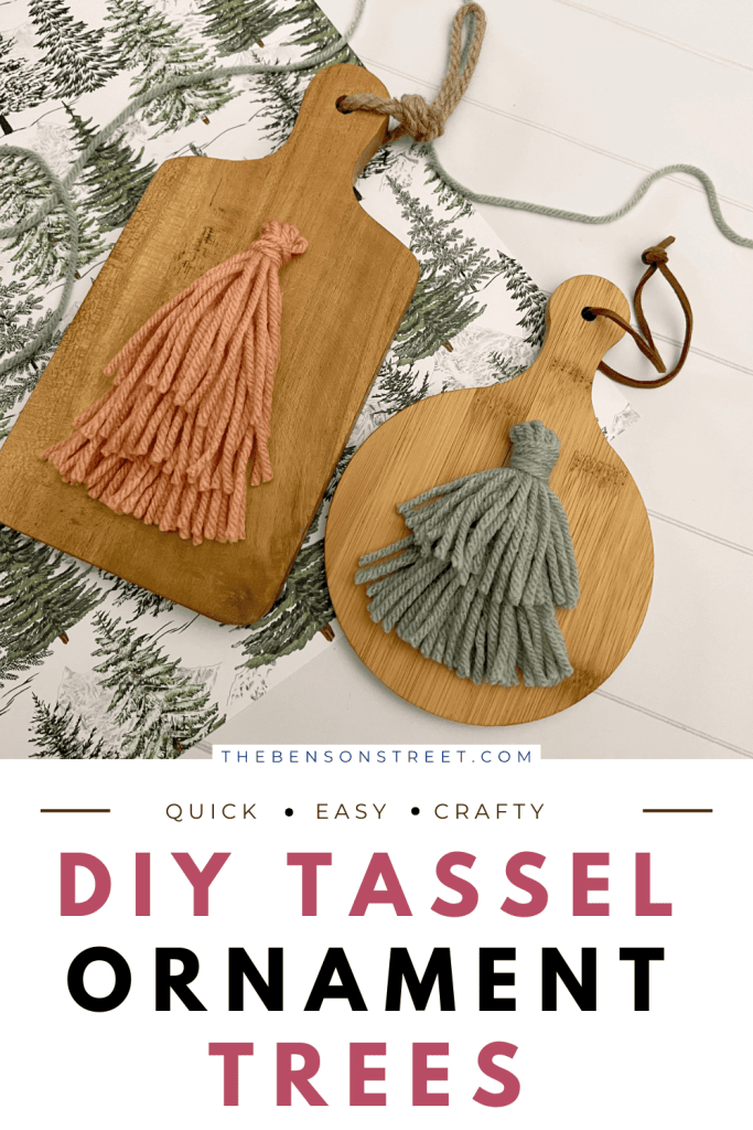 DIY Christmas Tree Tassel Ornaments Craft