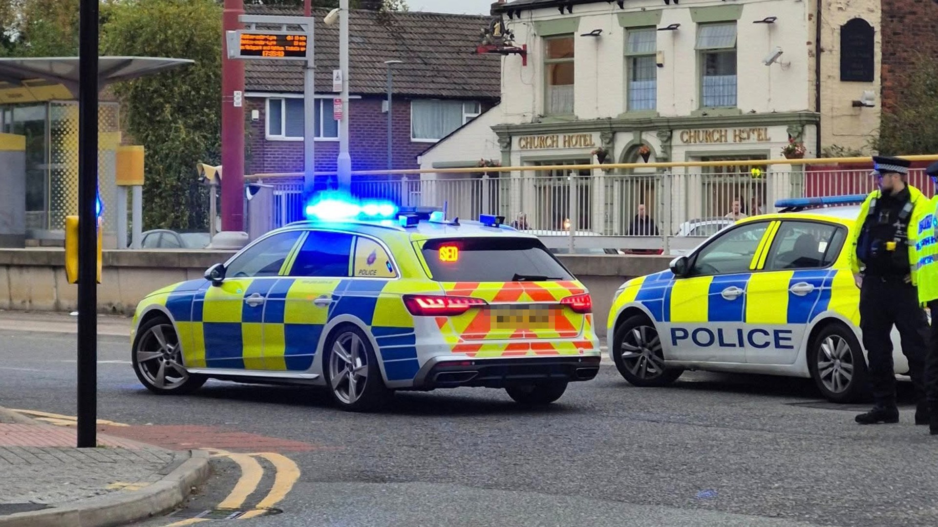 Tram and car collision causes chaos in Manchester