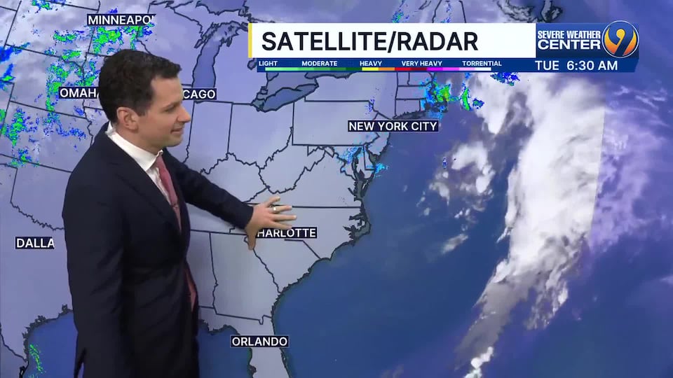 Tuesday afternoon's forecast with Meteorologist Joe Puma