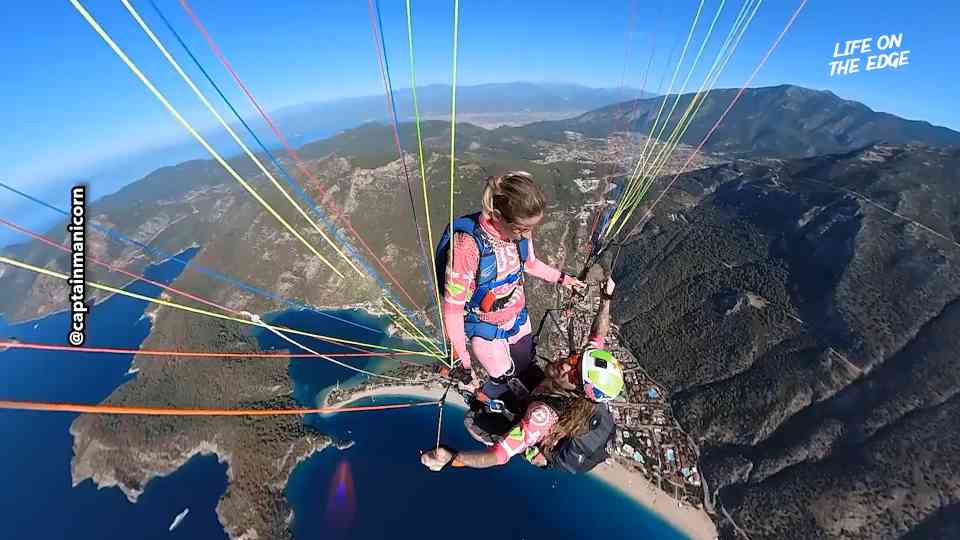 Couple base jump all over the world