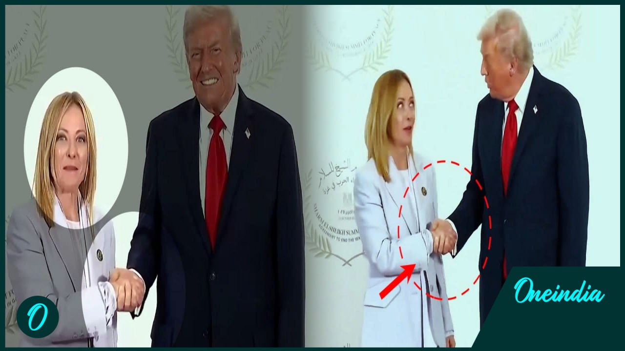 Meloni’s Eye Roll Caught on Cam as Trump Refuses to Let Go of Her Hand ...