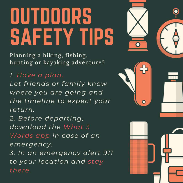 Local fire chiefs share safety tips for hunters, anglers, outdoor sports