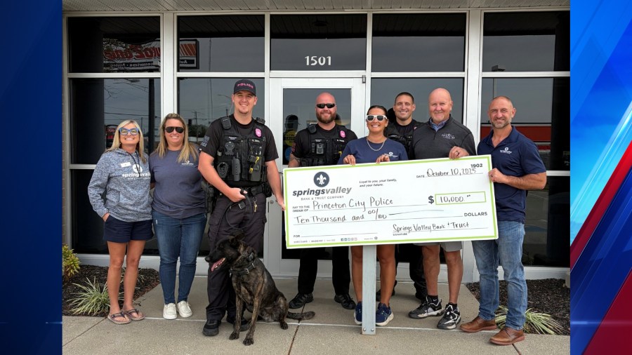 Princeton Police Department gets $10K donation to support K9 program
