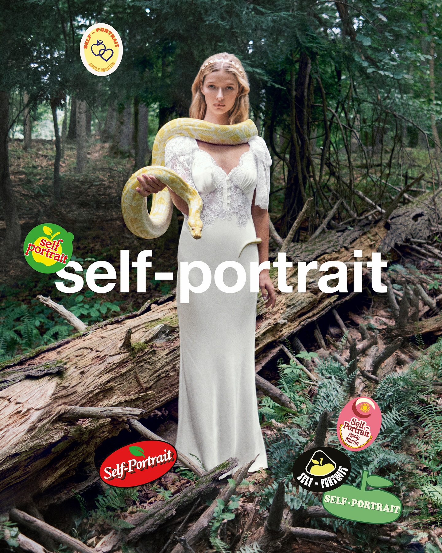 Apple Martin poses with a python in new campaign for Self-Portrait