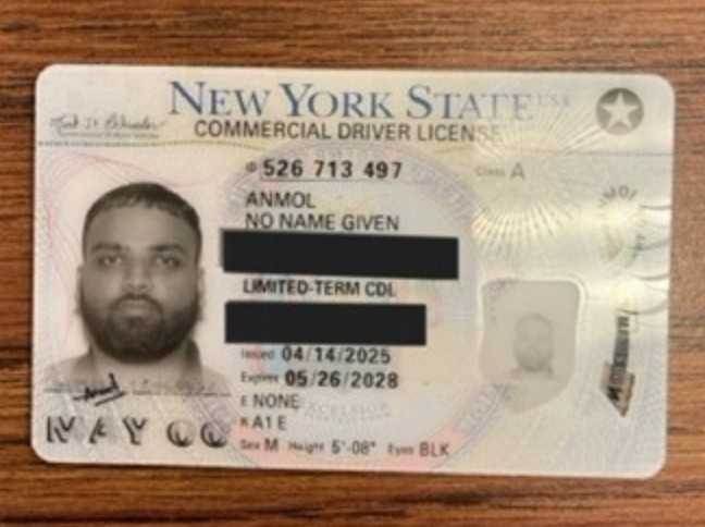 Truck driver with New York CDL issued to 'No Name Given' arrested in ...