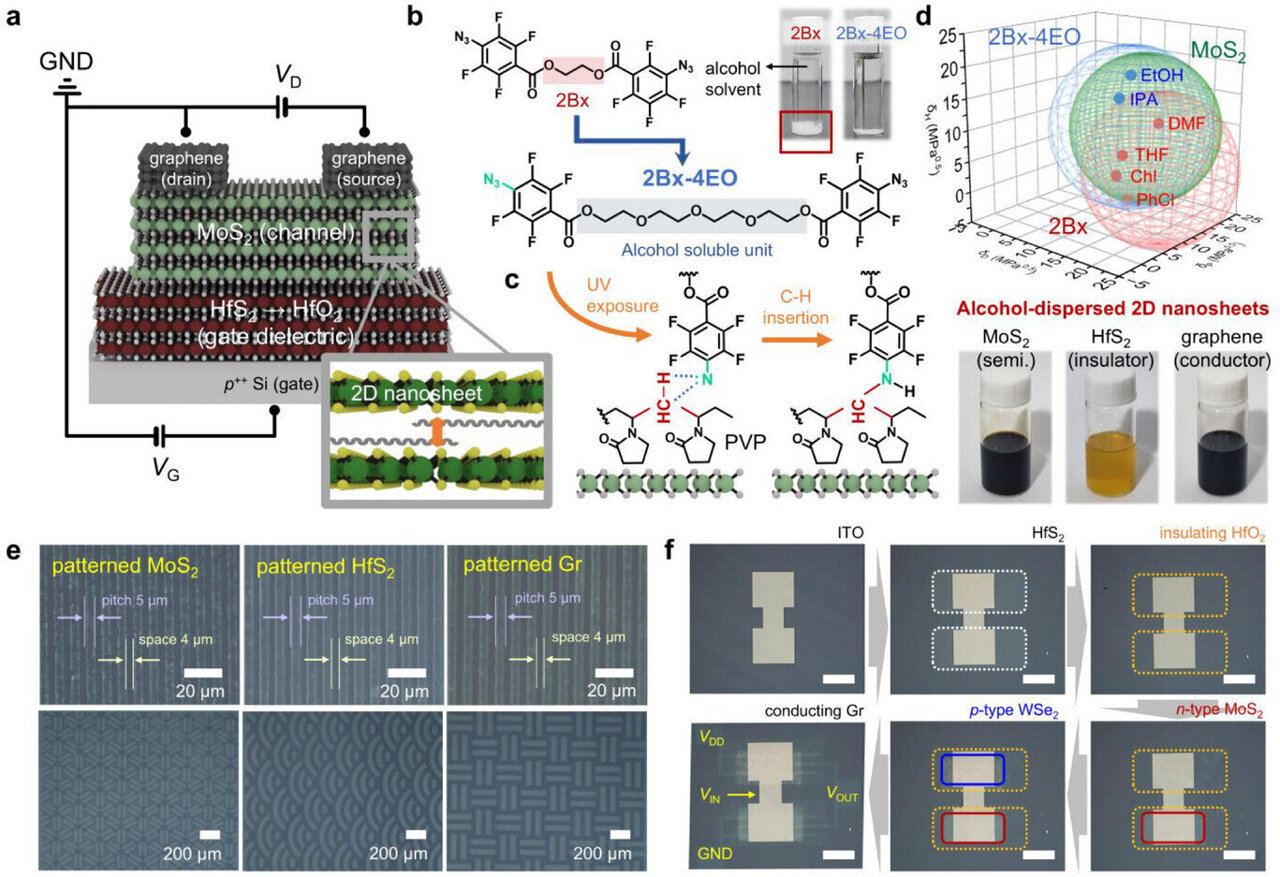 Eco-friendly method enables direct patterning of 2D semiconductors for ...