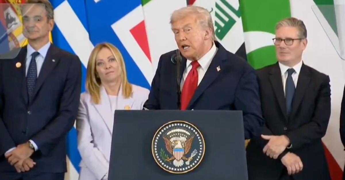 Where's Melania? Donald Trump Drools Over Italian Prime Minister ...