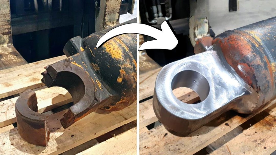 Repairing a Deep Crack on a Cylinder