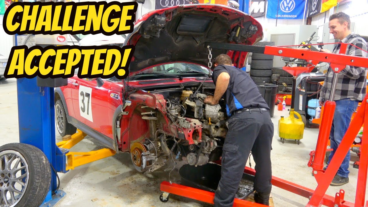 Can a mechanic really swap a Mini Cooper engine in 60 minutes?