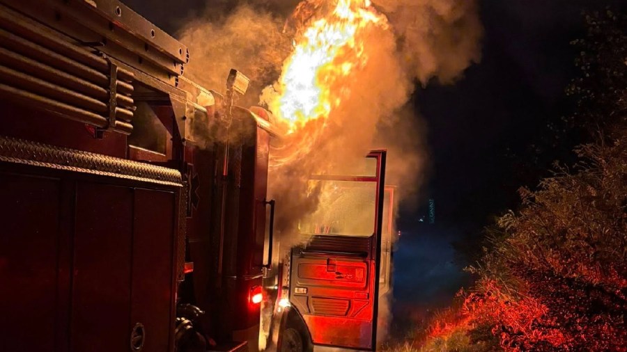 PHOTOS: Pennsylvania rescue engine destroyed after catching fire