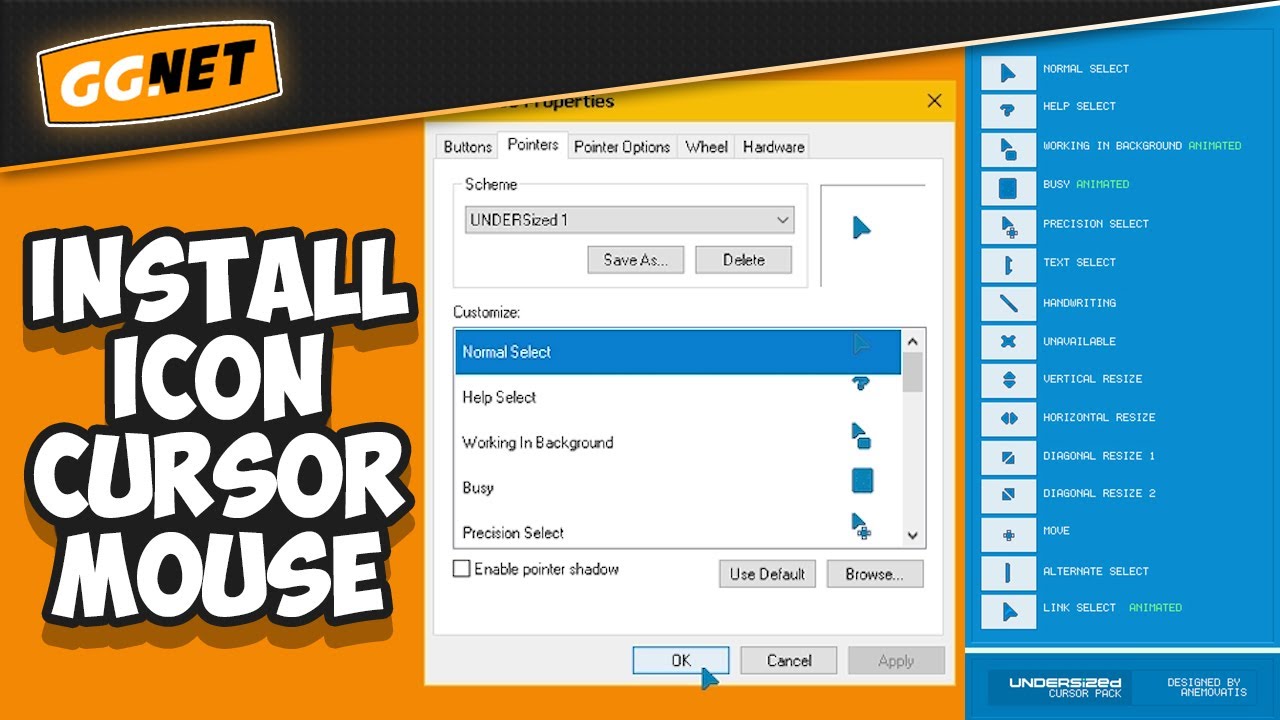 Tutorial Install dan Mengganti Icon Cursor Mouse Pada Windows