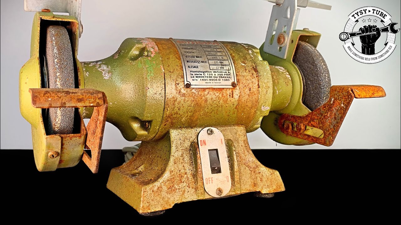 Bringing a rusty bench grinder back to life!