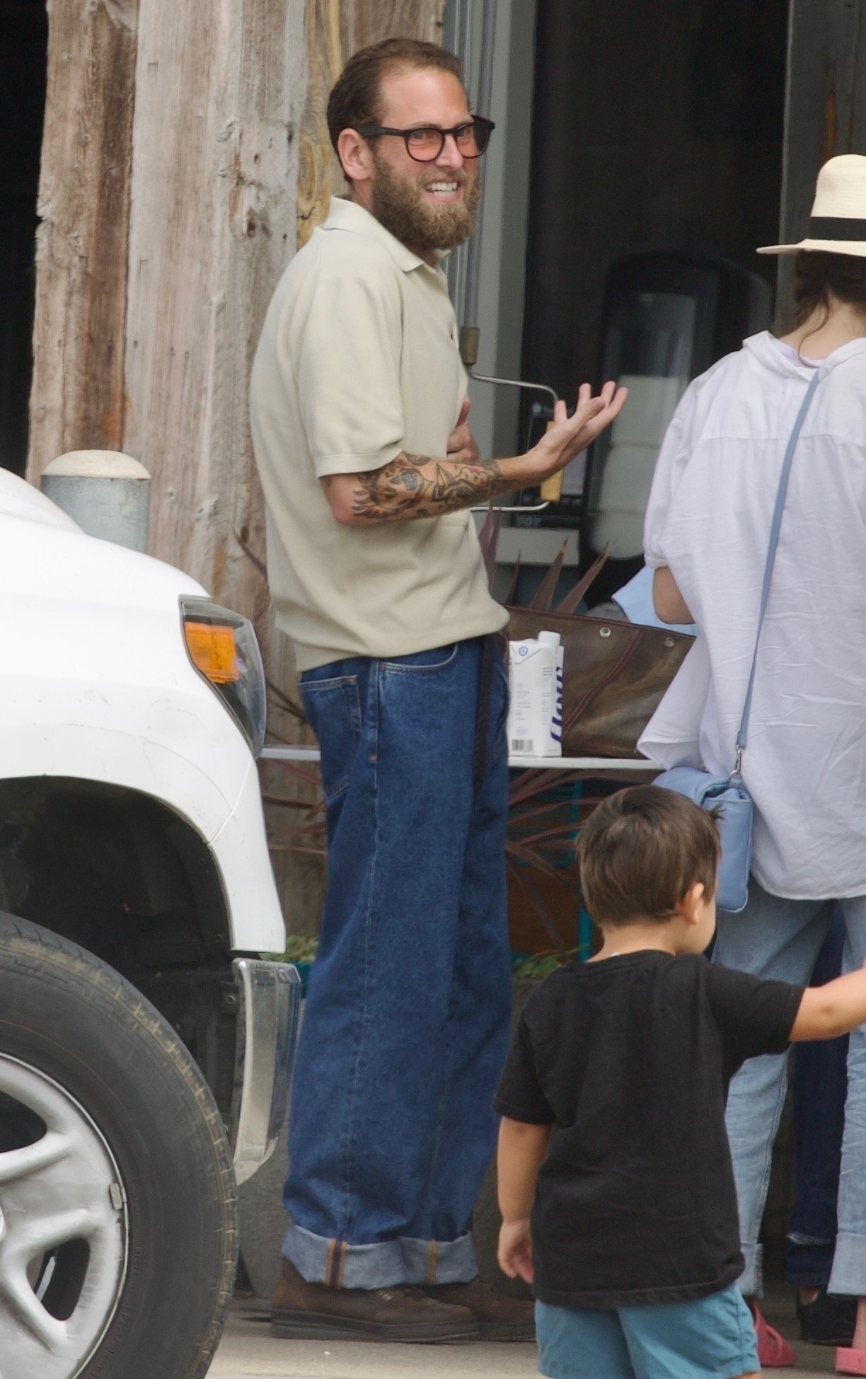 Jonah Hill flaunts his thinnest physique yet on set of new film