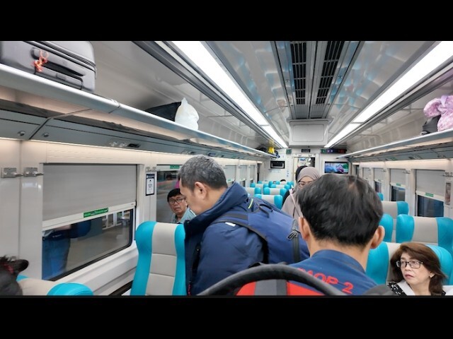 Bandung to Yogyakarta Train in Java Indonesia Executive Class 2024