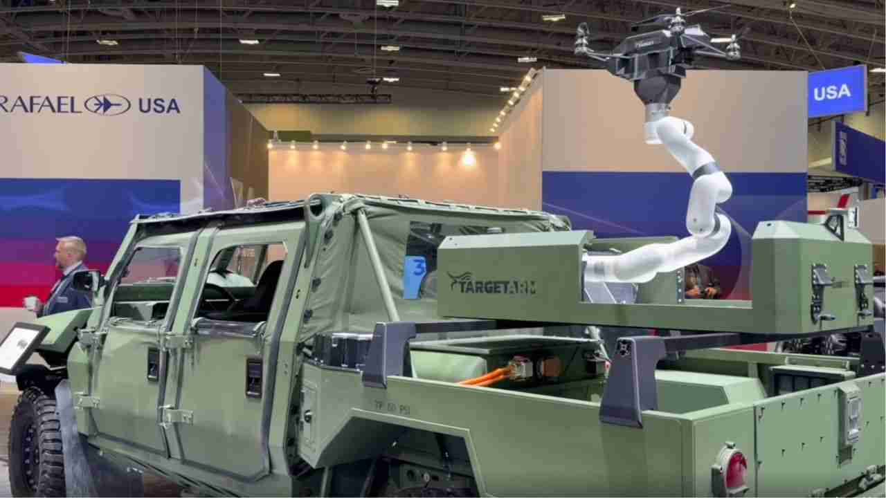 U.S. company uses robotic arm to launch and recover drones in motion