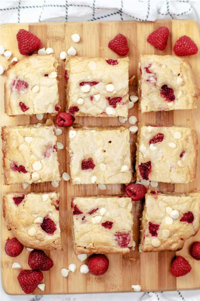 White Chocolate Raspberry Blondies Recipe - Sweet & Tart Family Treat