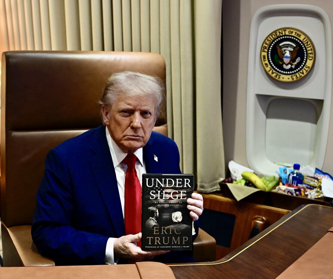 Trump Plugs Son’s ‘Record-Breaking’ Memoir Above All the World’s Problems