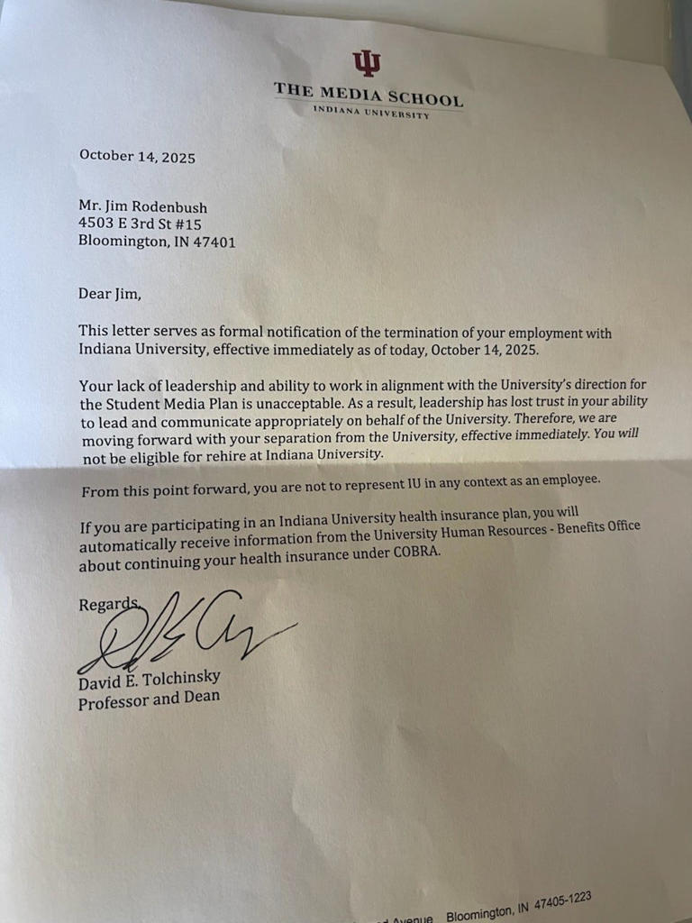 Indiana University fires IDS adviser amid dispute over student ...