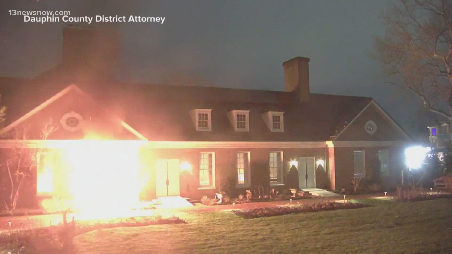 Video shows arson attack on Gov. Shapiro’s mansion; suspect gets up to ...