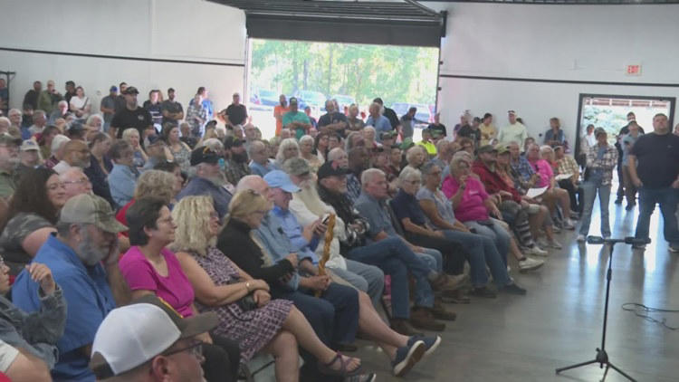Hundreds of Meade County residents protest data center project