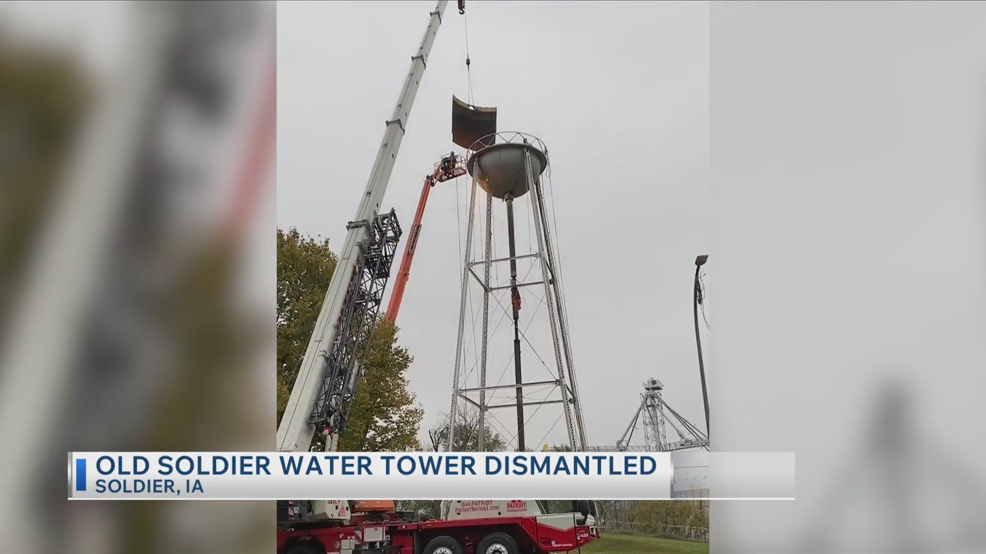 Old Soldier Water Tower Dismantled