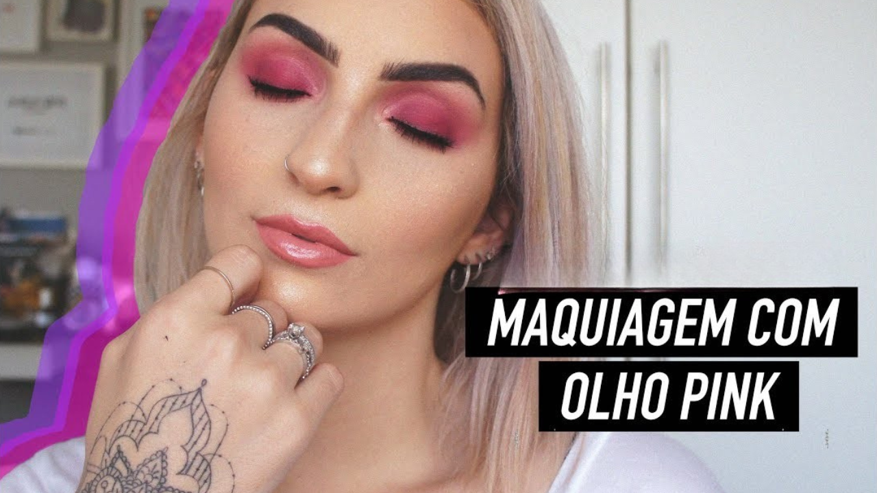 Olho Pink | Tutorial de Maquiagem Rosa Impactante e Fácil