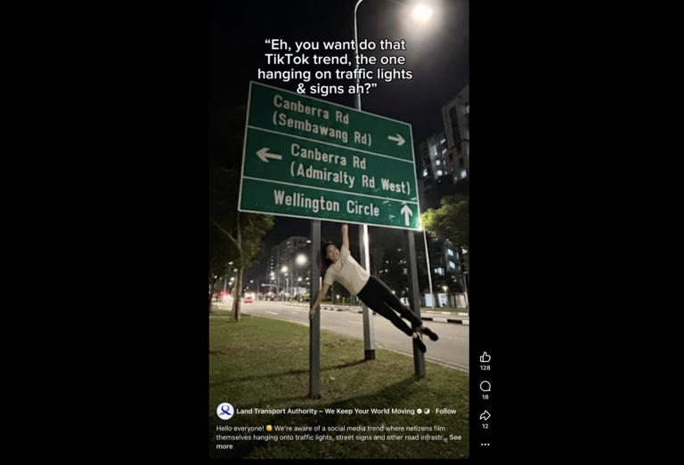 TikTok trend sparks Land Transport Authority warning over hanging from ...