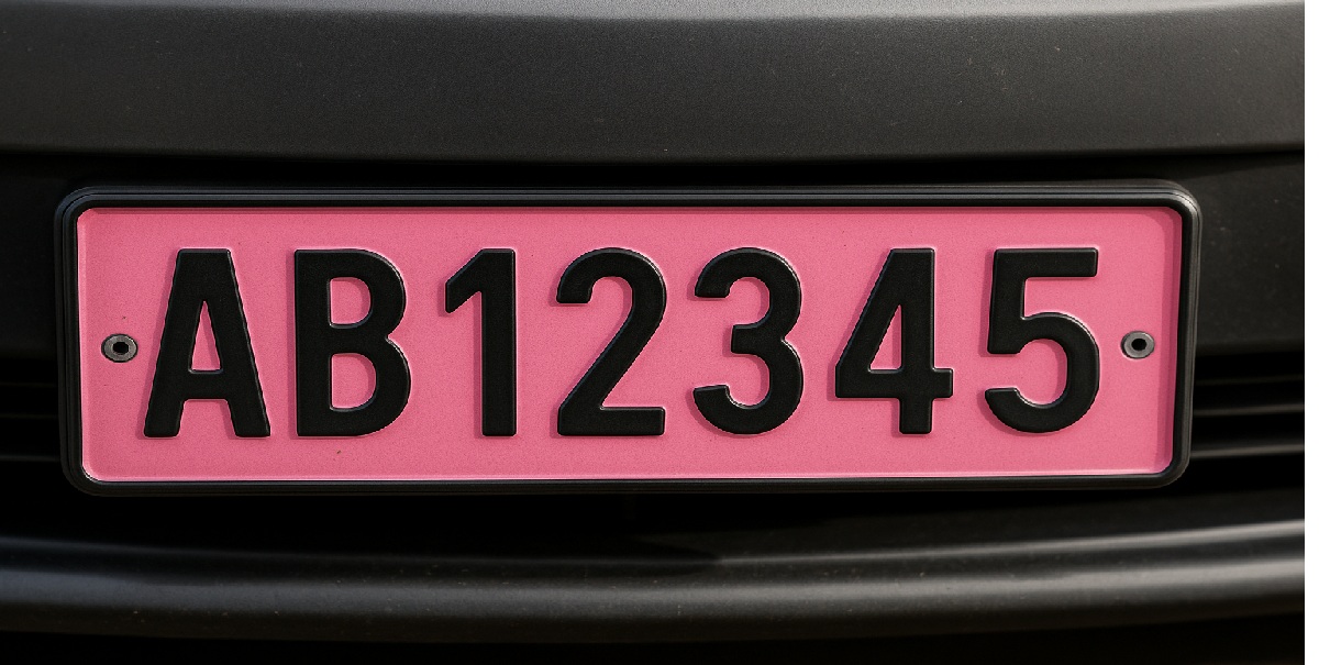 Ny regel trer i kraft i 2026: Disse bilistene må ha rosa bilskilt på ...