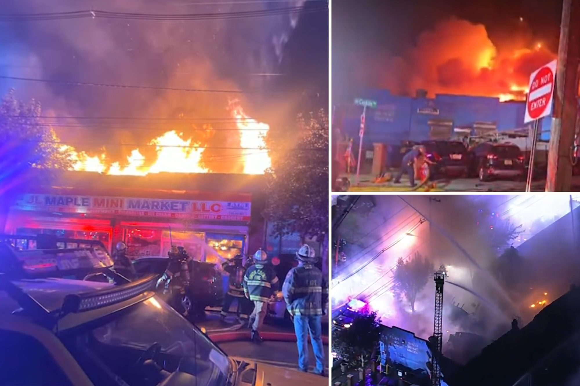 Explosion at NJ auto body sparks 5-alarm fire, burns through businesses