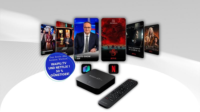 Netflix im Angebot mit Waipu.tv: Spare kuschelige 50 % mit Streaming ...