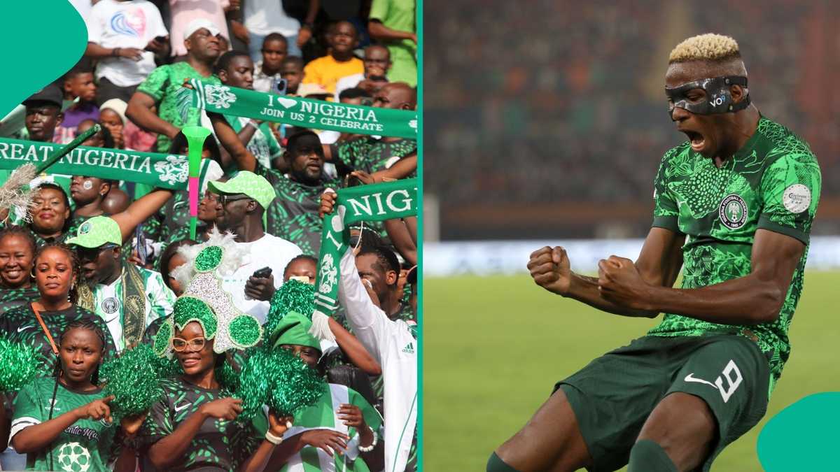 How Super Eagles fans erupt in celebration for Victor Osimhen during ...