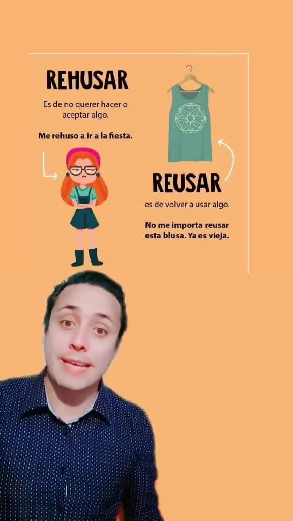 Diferencia entre rehusar y reusar #latinos #español #nescritor #reda