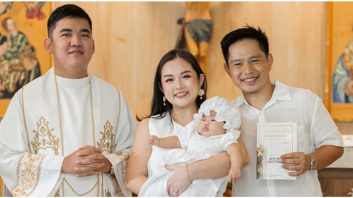 Trina “Hopia” Legaspi gets emotional as her “miracle baby” is baptized