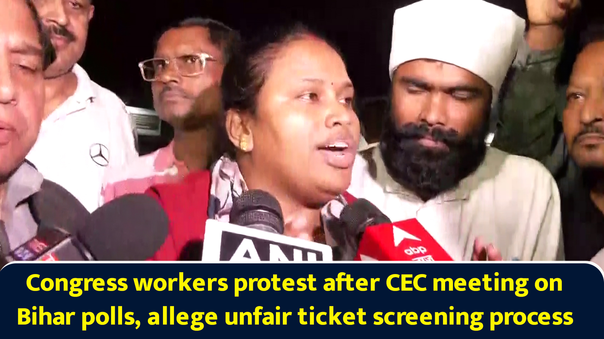 Congress workers protest after CEC meeting on Bihar polls, allege ...