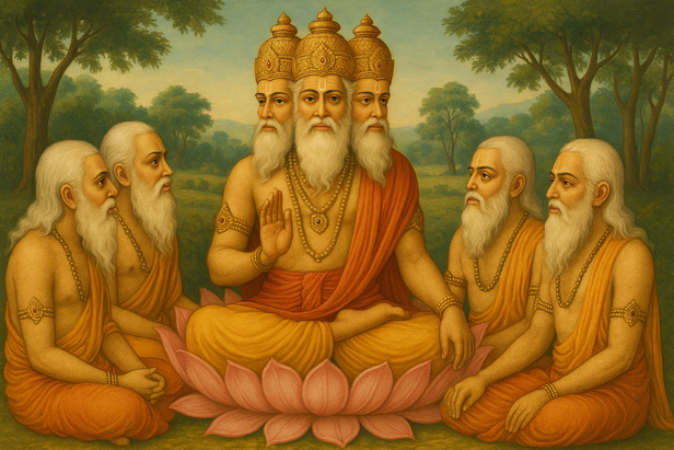 Lord Brahma sons, Four Kumaras who were born from his mind.