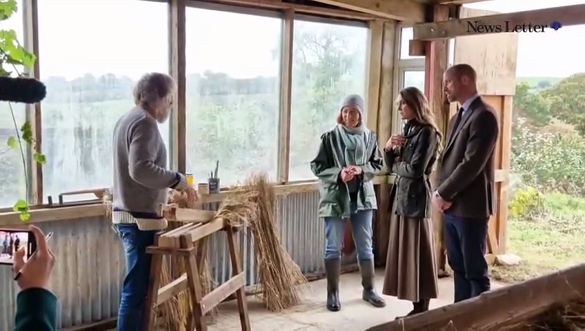 William and Kate visit the flax museum on the Mallon farm in Co Tyrone