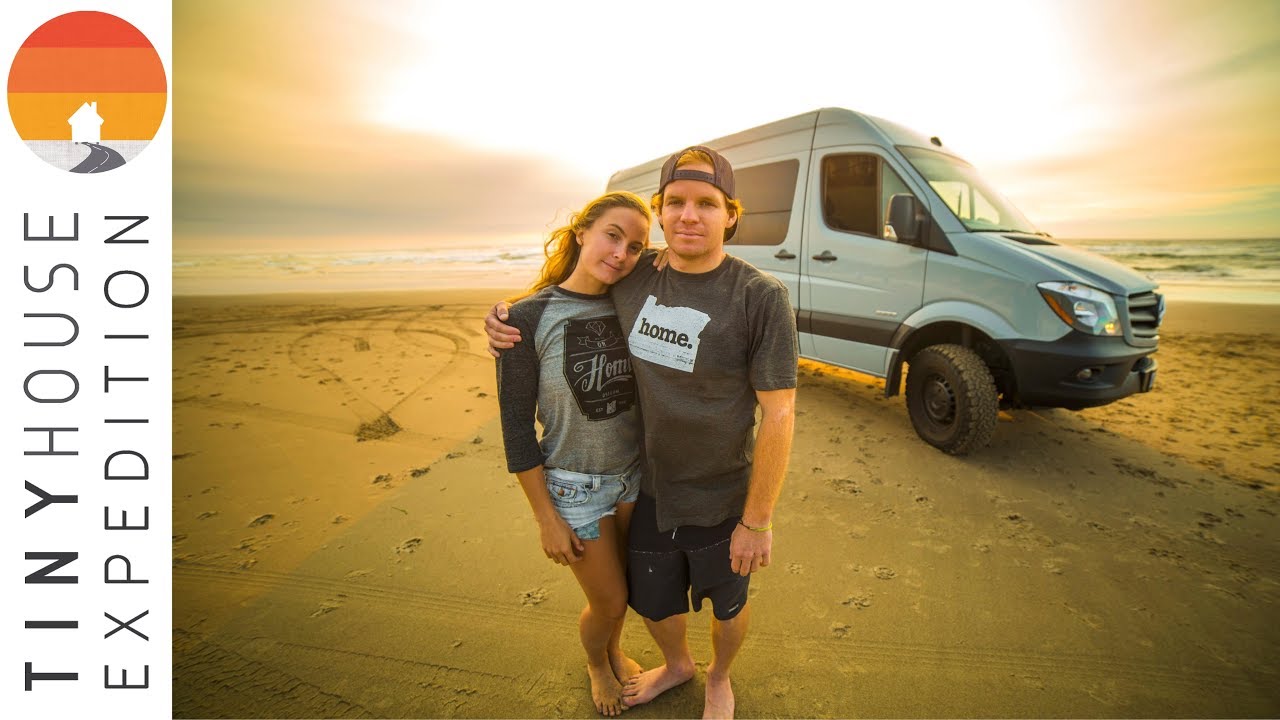 Exploring the Oregon coast in our DIY land yacht