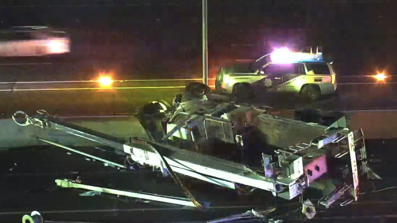 Construction vehicle involved in rollover crash on I-10 near Ray Road