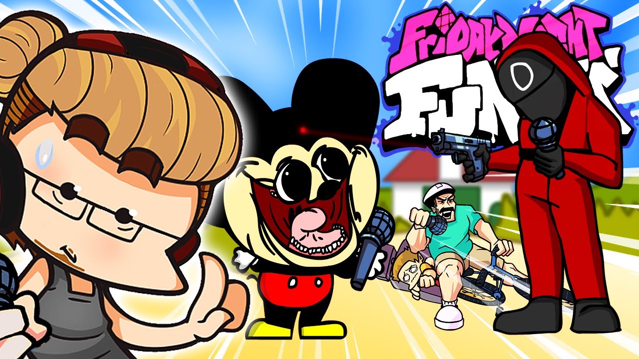 Mokey, Happy Wheels and Squid Game FNF Mod | Friday Night Funkin’