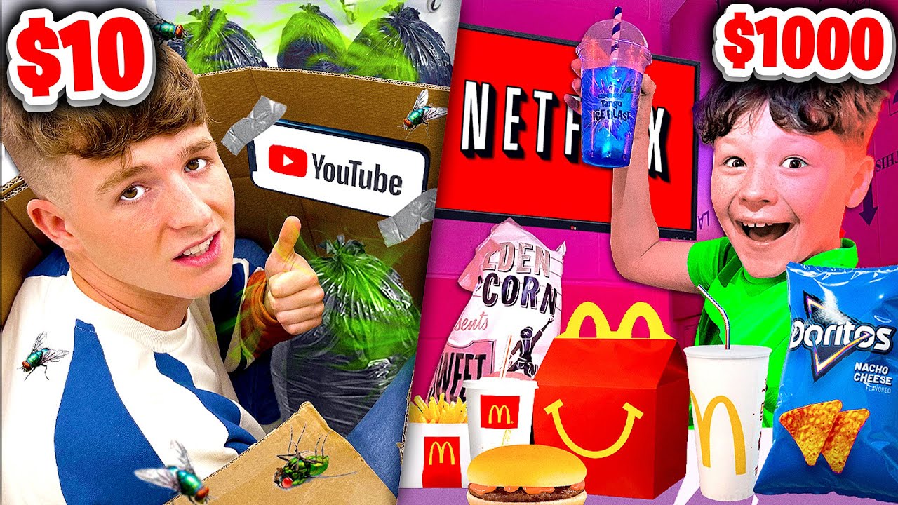 $10 vs $1,000 home cinema challenge with little brother