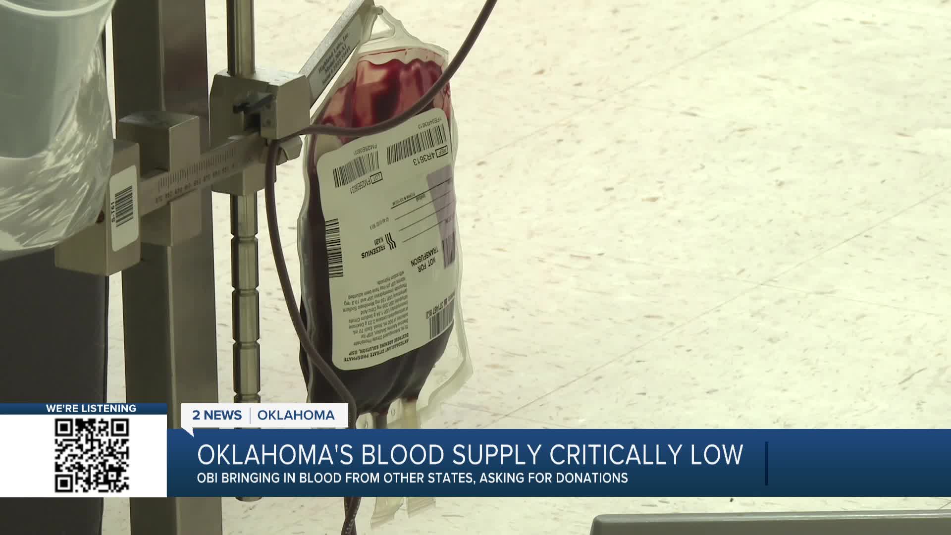 OBI forced to ship blood from East Coast as need outpaces local supply