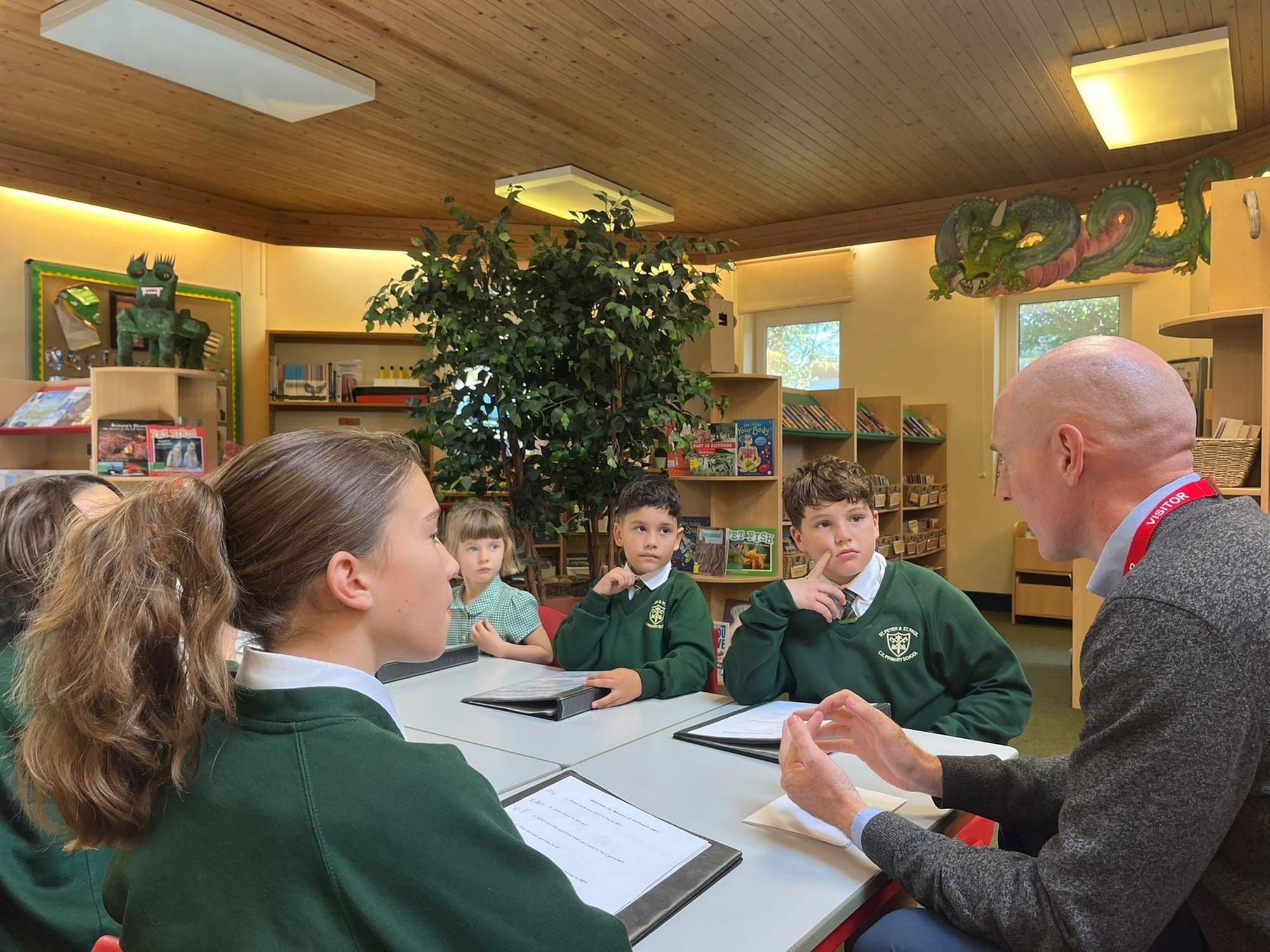 Dr Kieran Mullan MP praises student leaders at St Peter & St Paul ...